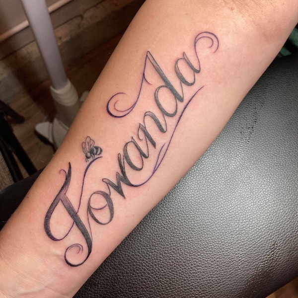 Custom Calligraphy Tattoo Design Modern Feminine Tattoo Lettering, Hand ...