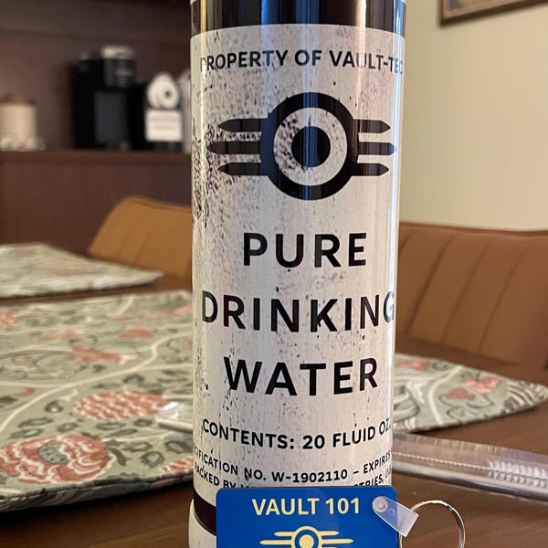 Fallout Vault-tec Pure Drinking Water - 20 Oz. Tumbler W/metal Straw ...