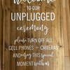 Unplugged Wedding Sign - Unplugged Ceremony Sign - Vertical Wooden ...