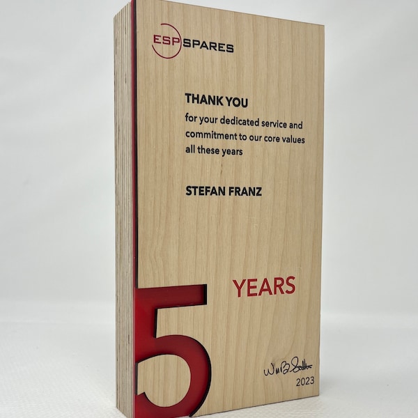 Personalized Laser Cut Wooden and Acrylic Trophy, Engraved Recognition ...