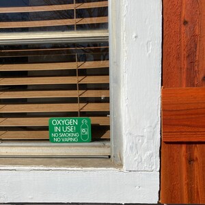 Engraved OXYGEN IN USE Front Door Sign 3x5-inch House Wall | Etsy