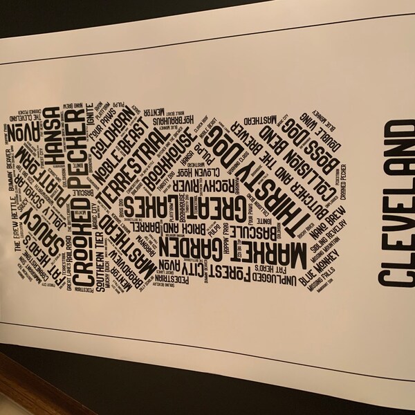 Cleveland Breweries Map - Etsy