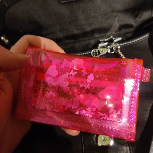 Liquid Glitter Tiny Wallet Life in Plastic, It's Fantastic Pink Small ...