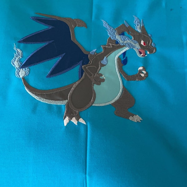 Mega Charizard X Embroidery Applique Digital Download Silhouette Studio ...