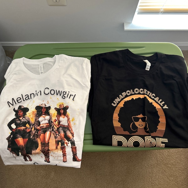 Melanin Cowgirl Swag T-shirt - Adult Unisex - African American ...