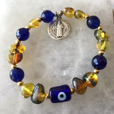 4 Mm Navy Blue Turkish Evil Eye Tiny Beads From Turkey Set of 100 ...