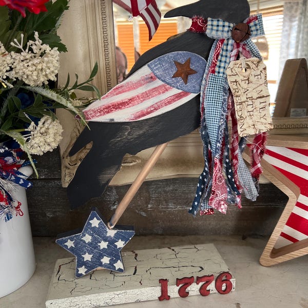 Primitive Crow Wood Tag DIY Kit - Etsy