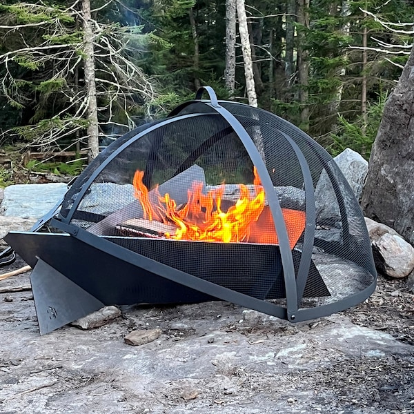 Large Corten Weathering Steel Fire Pit - Etsy