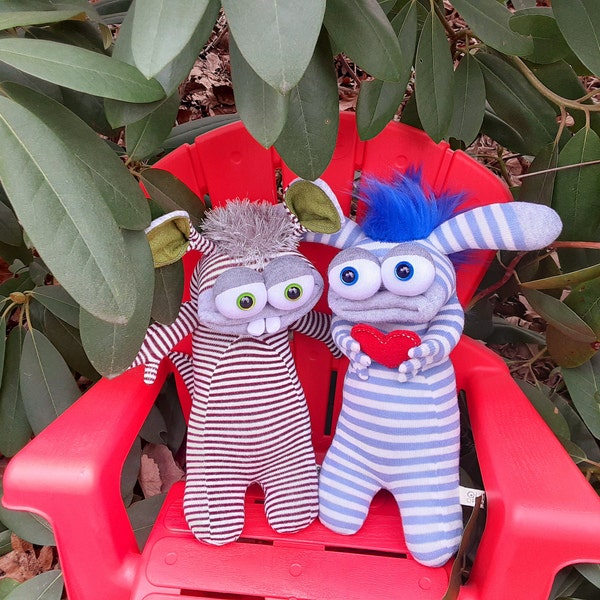 Handmade Cute Plushy, Friendly Monster, Gift Under 40 Dollars, Therapy ...