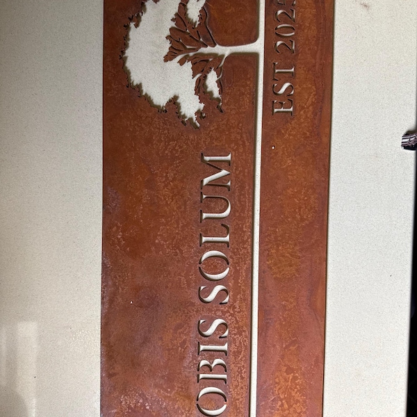 Customized Metal Rusted Farm Name Sign With Tree, Farm and Ranch Owner ...