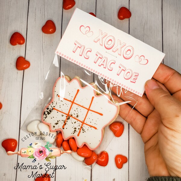 Tic Tac Toe Valentine 4 Inch Bag Topper- Printable Topper- Bag Toppers ...