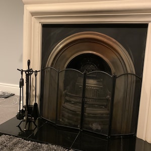 Traditional Large Black Nursery Fire Guard/ Steel Fireguard, Protection ...