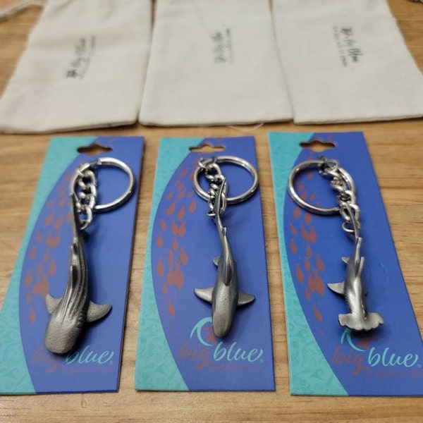Pewter Hammerhead Shark Keychain: Ocean Lover Gift - Etsy