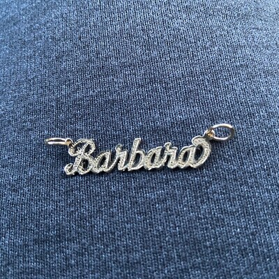 14K or 10K Solid Gold Diamonds Name Plate Personalized - Etsy