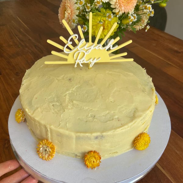 Sun Cake Topper 1st Birthday First Birthday Cake Toppers Personalised ...