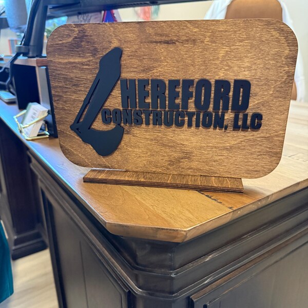 Logo and QR Code Tabletop Sign, Logo Sign, QR Code Sign, Craft Booth ...
