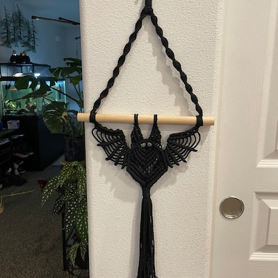 PDF Bat Macrame , Witchy Decorations, Goth Aesthetic, Digital Pattern, Diy Halloween Decor ...