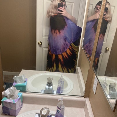 Flower Cape Floral Cloak Pansy Scarf Shawl Purple and Yellow Poncho ...