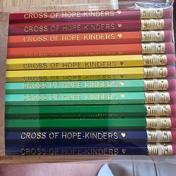 Personalized Pencil Set, 6 Custom Gold Foil Stamped Pencils for ...