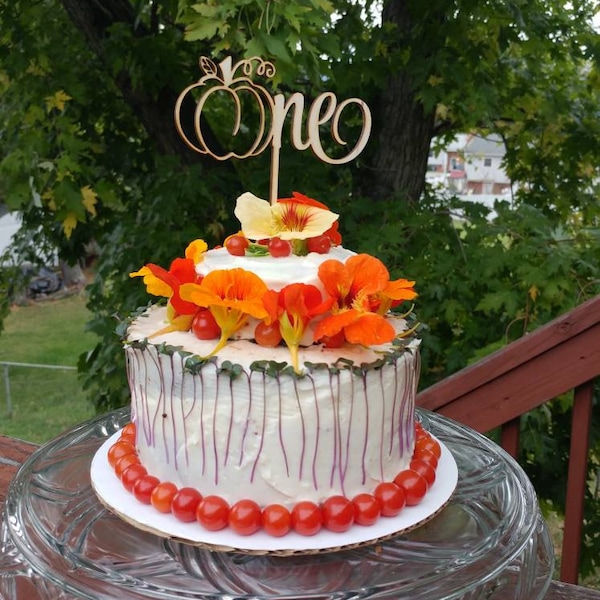 Pumpkin One Cake Topper Fall First Birthday Cake Topper Pumpkin Cake ...