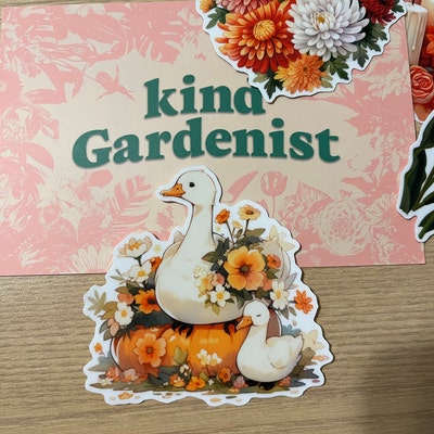 Pink Lady Slipper Sticker Flower Sicker Stickers for - Etsy