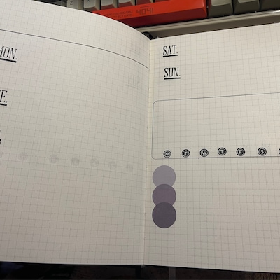 Calendar Rubber Stamps Set, Month, Week, Date Tracker Stamps for ...