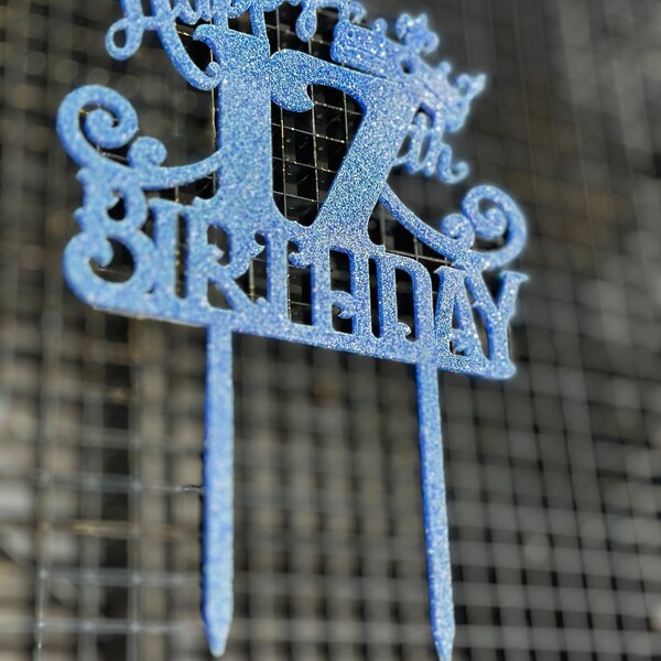 17 17. Geburtstag Torten topper svg, 17 17th Happy Birthday Cake Topper ...