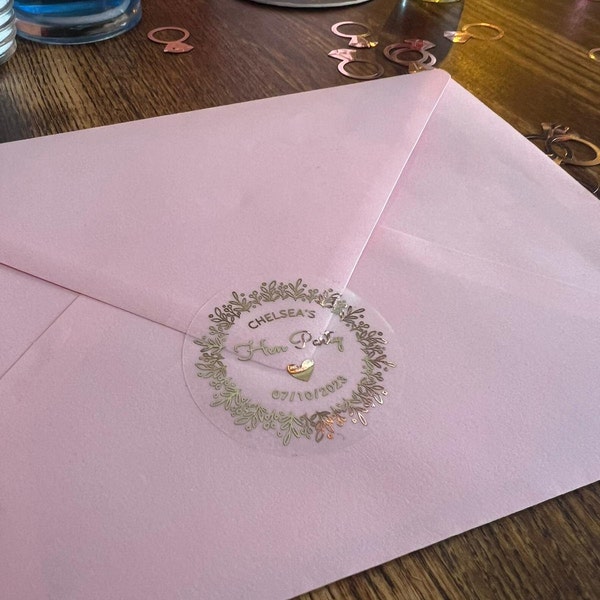 Personalised Hen Party Stickers, Foil Bridal Shower Stickers, Hen Do ...