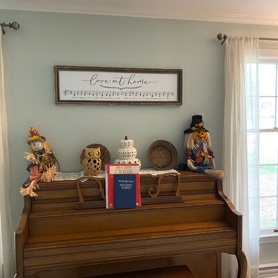 Love at Home Music Framed Farmhouse Sign - Etsy