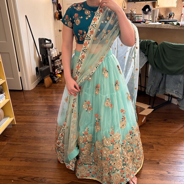 Infuse Your Wardrobe With Grace of Chinon Jacket Lehenga Choli Ready to ...