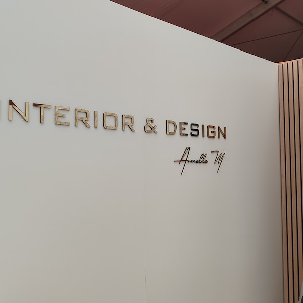 Large Business Sign for Wall , Custom Acrylic Lobby Sign , Double Sided ...