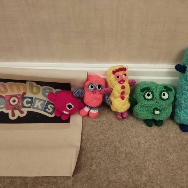 Numberblocks Number 4 PDF Crochet Pattern for Soft Toy in US & UK Terms ...