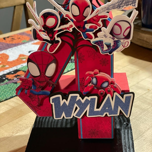 Spidey and His Amazing Friends 3D 7” Letters or Numbers | Spidey Party ...