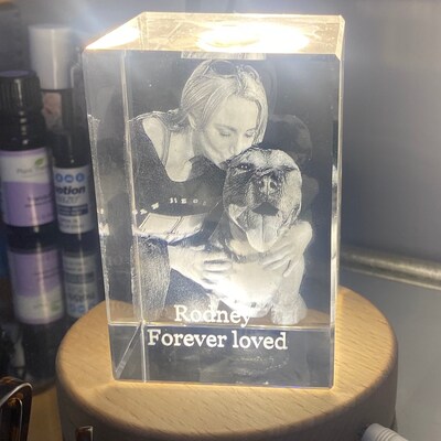 3D Crystal Photo, Custom 3D Crystal Photo Cube, Custom Photo Gift ...