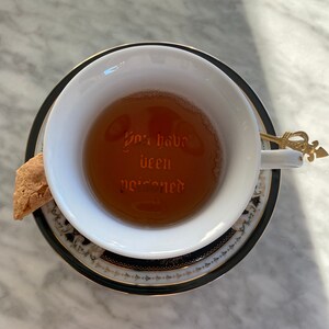 Porcelain you Have Been Poisoned Cup and Saucer Set. 22k Gold, Food ...