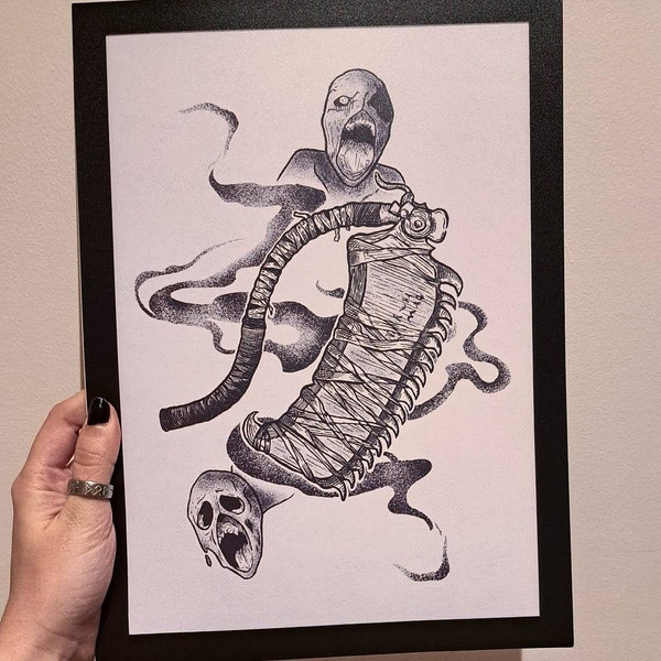 Fear and Hunger Moonless A4 A3 A5 Art Print - Etsy