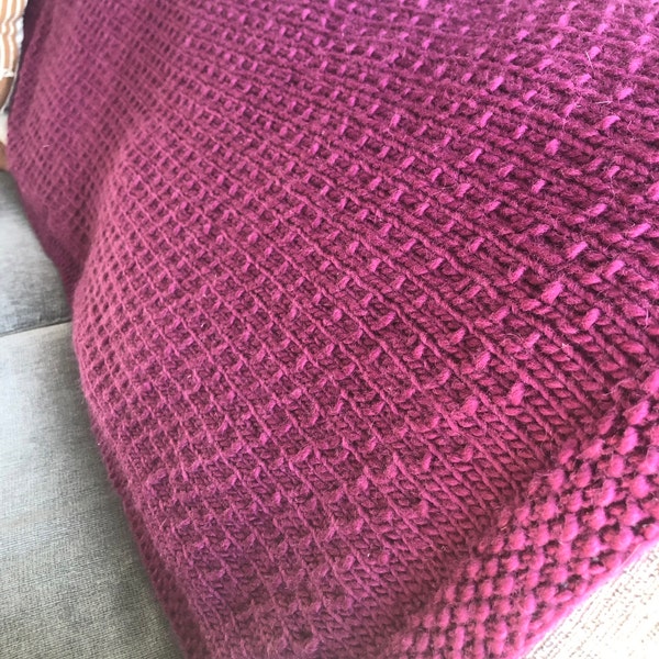 Throw KNITTING PATTERN / Here & Now Blanket / Striped Afghan Knit ...