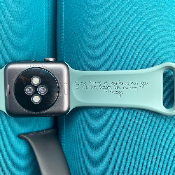 Handwriting Engraved Apple Watch Band: Personalized Keepsake Gift - Etsy