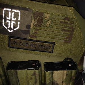 Union Jack Flag With Three Text Lines Custom Your Own Text Lasercut Patch Customized IR Combat ...