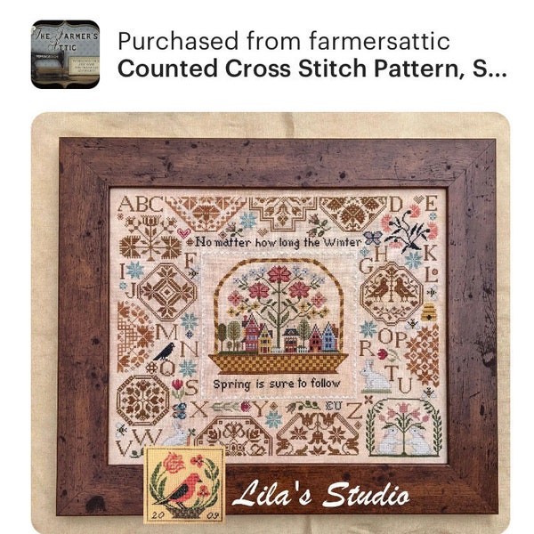 Counted Cross Stitch Pattern, Spring Quaker, Spring Decor, Quaker ...