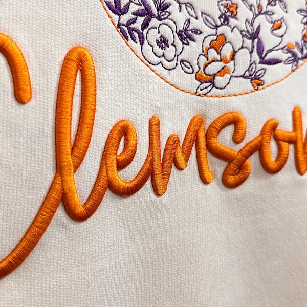 Rustic Charm 3D Puff Cursive Script Embroidery Font; 6 Sizes, Instant ...