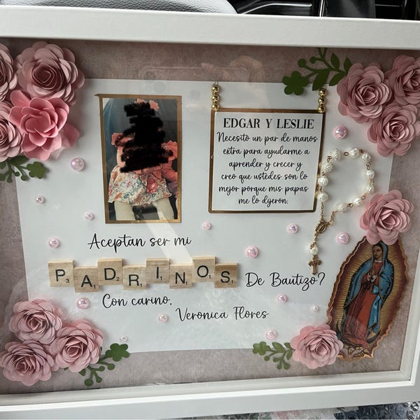 Holy Father Prayer Shadow Box | Padre Nuestro Oracion - Etsy
