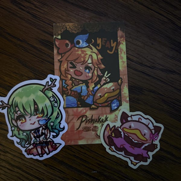 Cute Anime Chibi Clear Transparent Glossy Stickers - Etsy