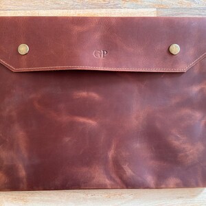 Leather Document Holder, Leather Paper Portfolio, A4 Document Organizer ...