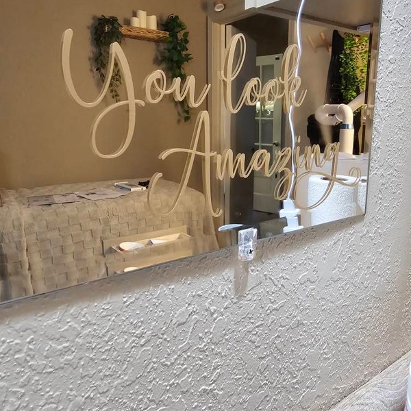 You Look Amazing Decal - You Look Amazing Mirror Decal - Salon Decal ...