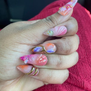 Chrome Swirls Silver Chrome Swirl French Tips chrome Change Available ...