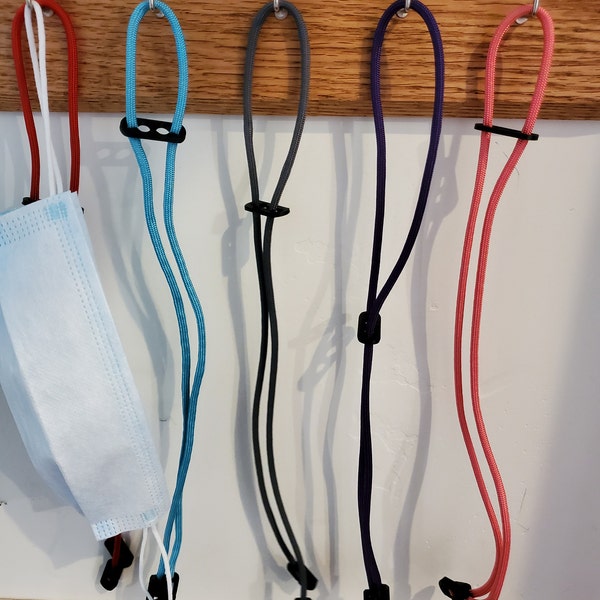 24" Cord W/ Hooks to Hang a Face Mask Around Your Neck. Durable Cord ...