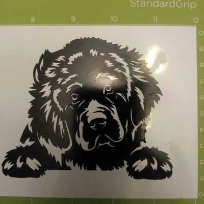 Newfoundland Svg, Dog Svg File for Cricut, Newfie Art Clipart, Peeking ...