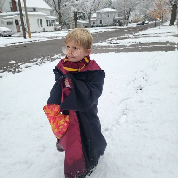 Black Wizard Robe With Sleeves, Hood, and Satin Liner | Medieval ...