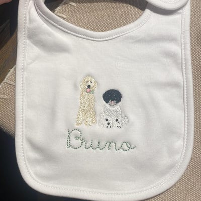 Monogrammed Flower and Bow Burp Cloth or Bib - Etsy